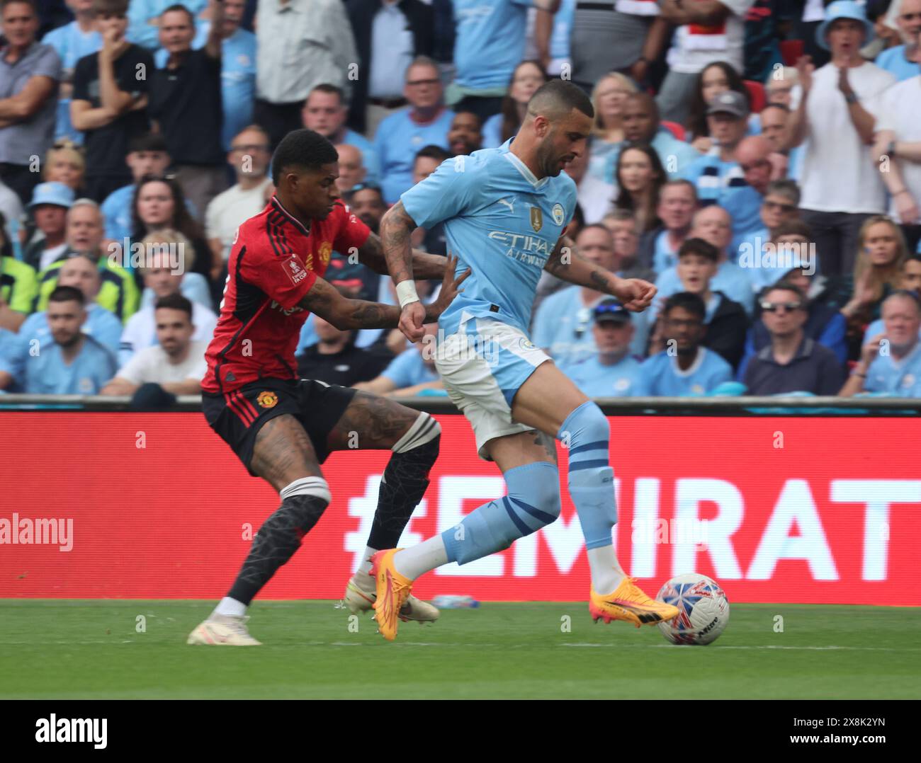 London, UK. 25th May, 2024. LONDON, ENGLAND - Manchester City's Kyle ...