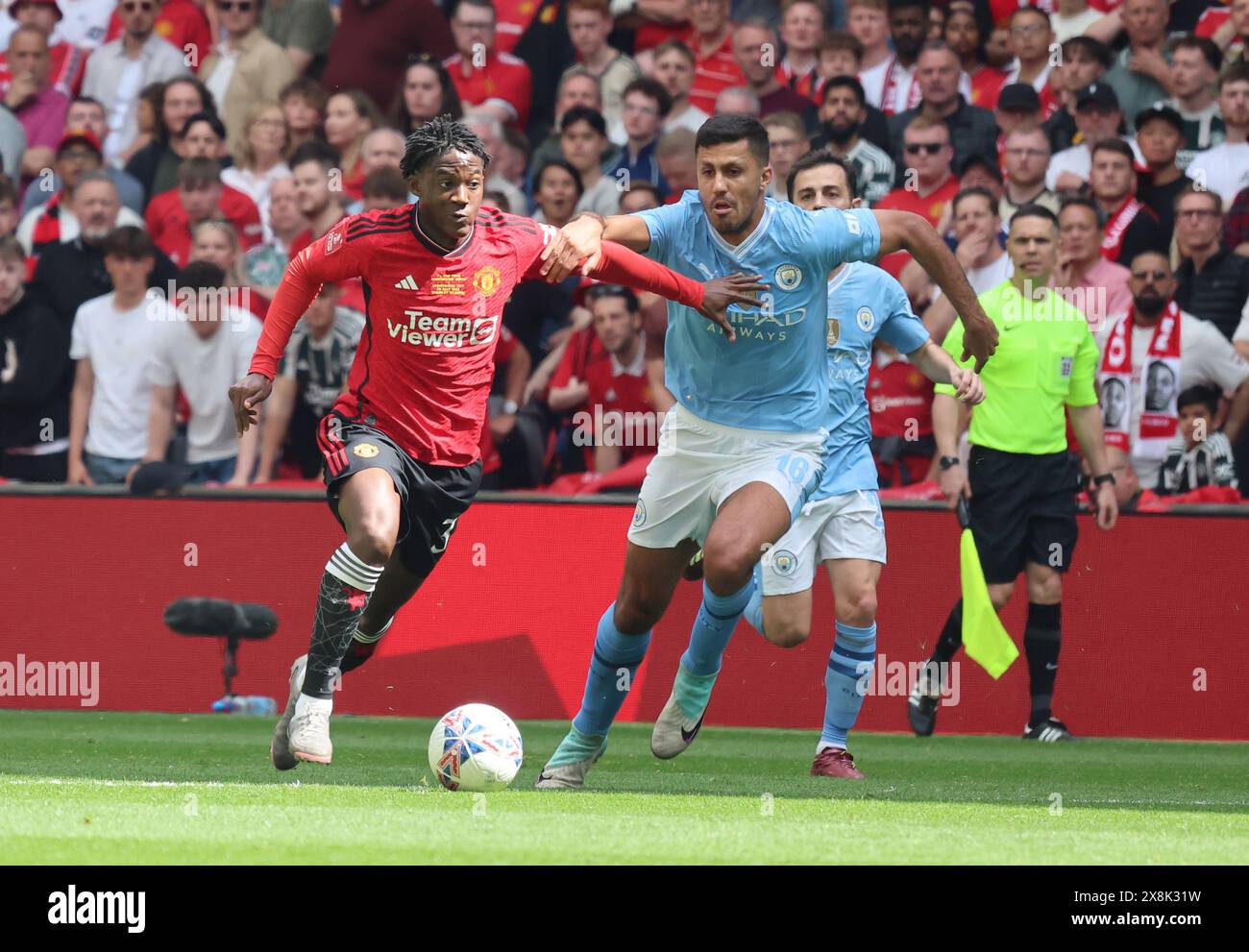 London, UK. 25th May, 2024. LONDON, ENGLAND - Kobbie Mainoo of ...