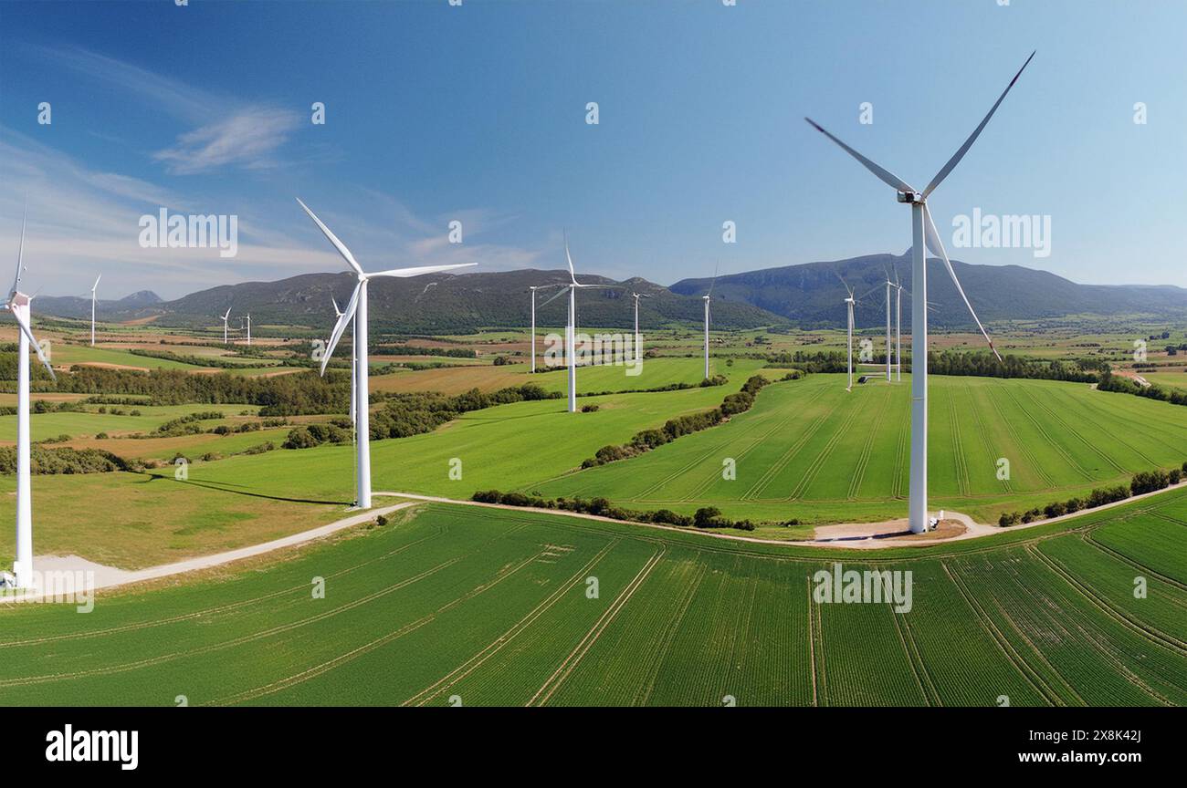 Wind farm panorama hi-res stock photography and images - Alamy