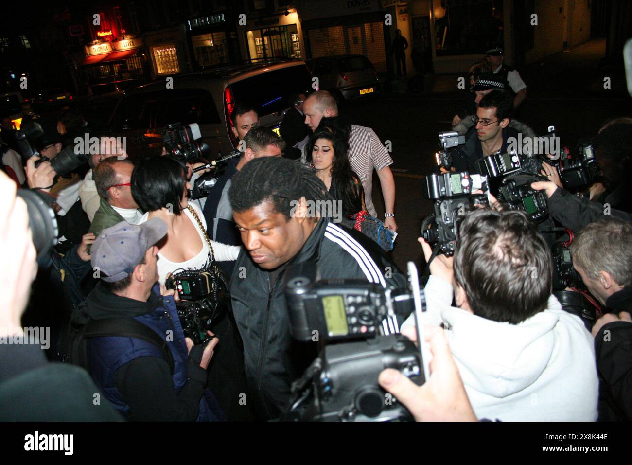 Amy Winehouse arrives at The Dublin Castle to perform a set during the ...