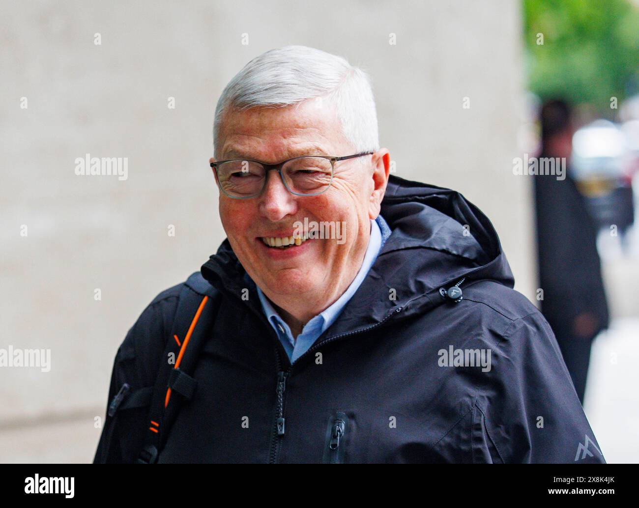 London, UK. 26th May, 2024. Alan Johnson arrives at the BBC to appear ...