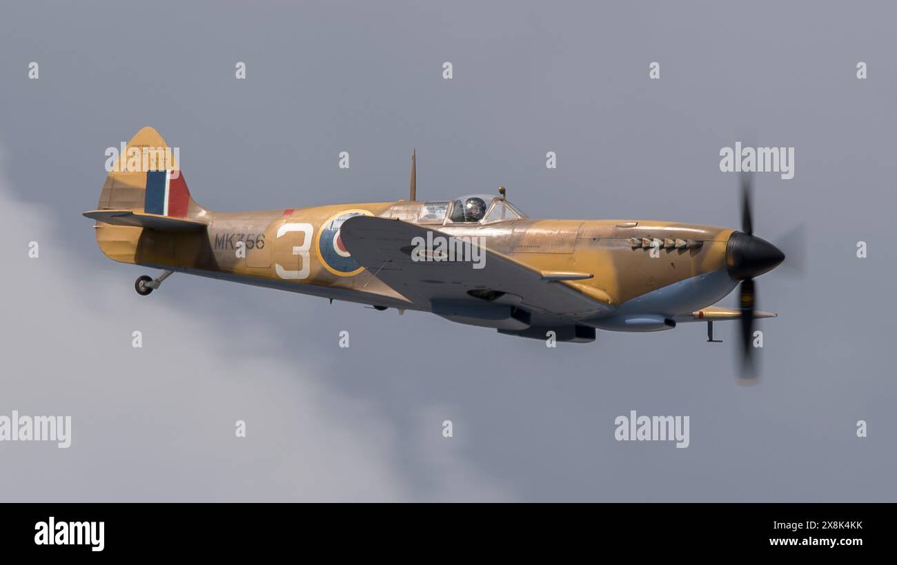 (FILE PIC): Supermarine Spitfire MK356 of RAF BBMF flying at Dunsfold ...