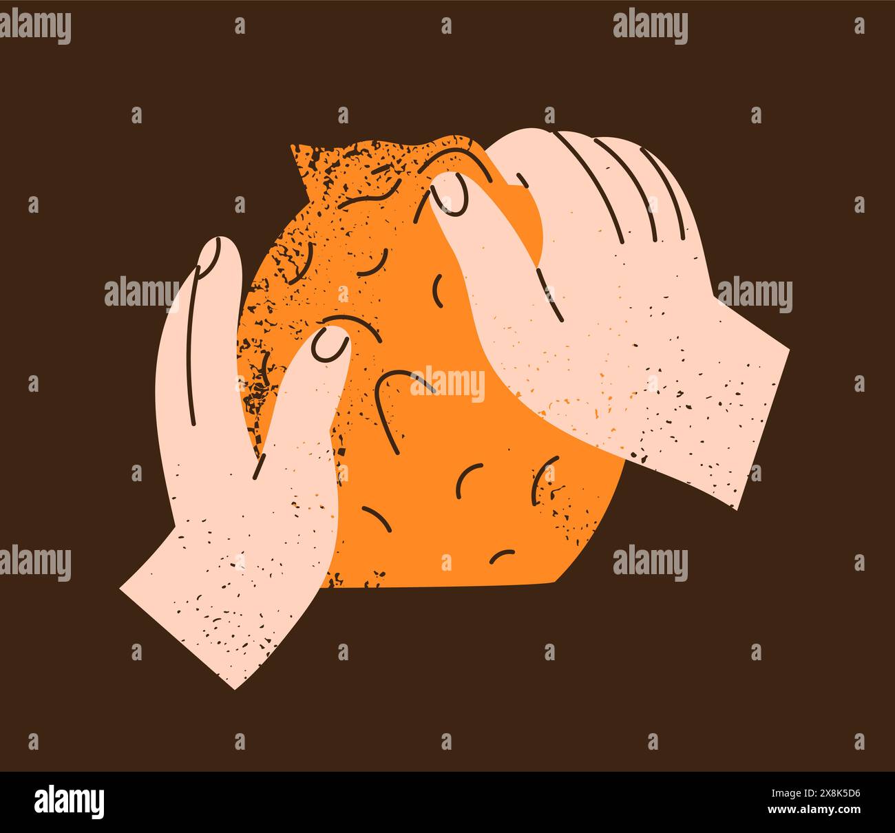 Hands molding a sculpture out of clay Stock Vector Image & Art - Alamy