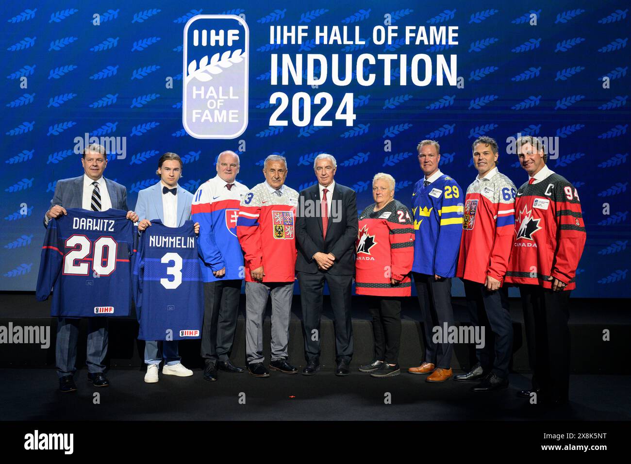 Prague, Czech Republic. 26th May, 2024. Ceremonial induction of hockey ...