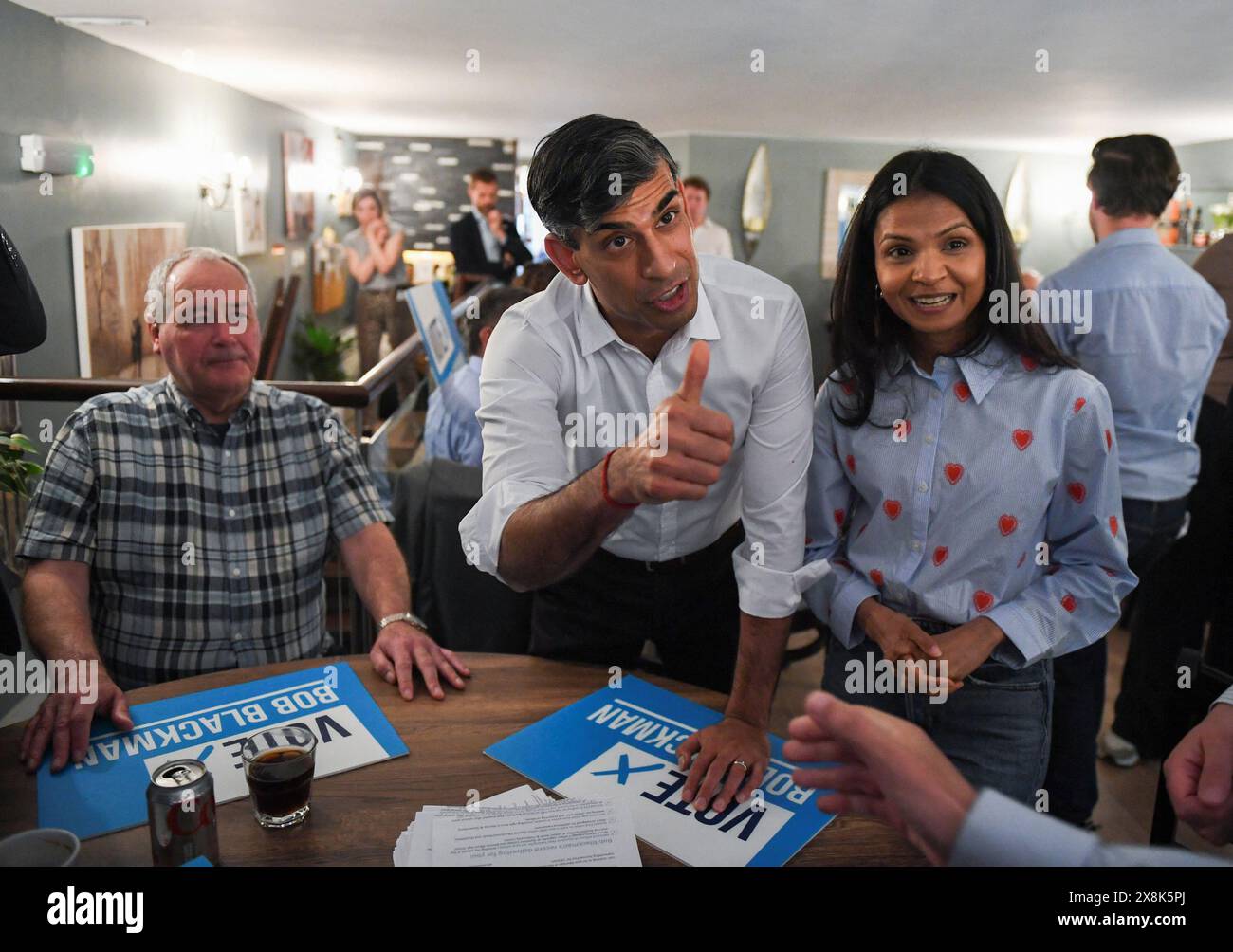 Prime Minister Rishi Sunak and his wife Akshata Murty during his visit ...