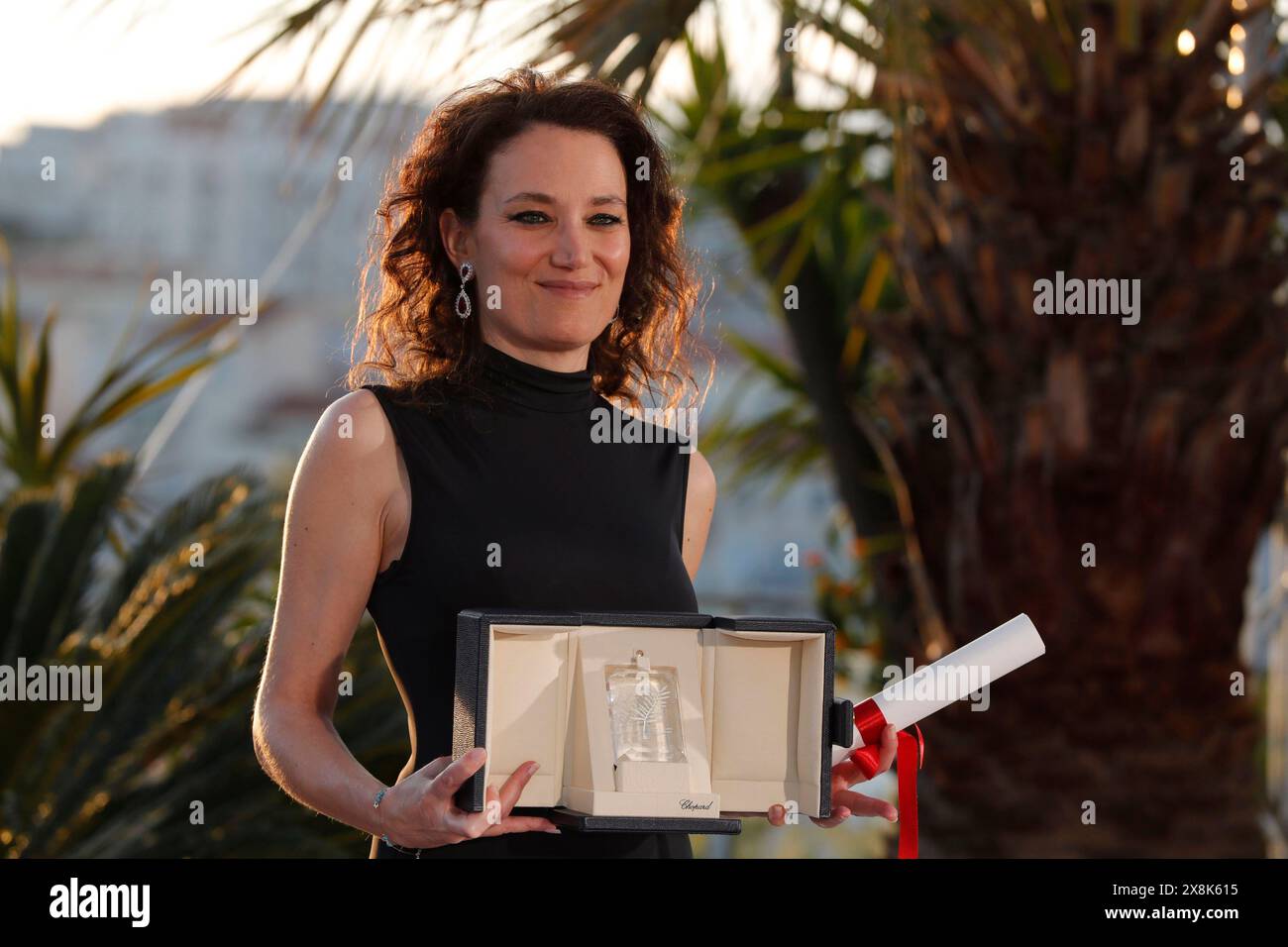 CANNES, FRANCE - MAY 25: Coralie Fargeat poses with the Best Screenplay ...