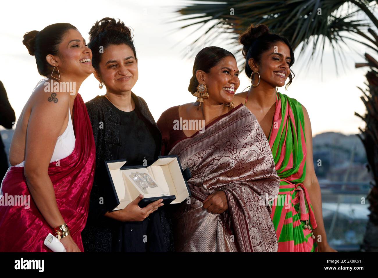 CANNES, FRANCE - MAY 25: Divya Prabha, Payal Kapadia, Chhaya Kadam and ...