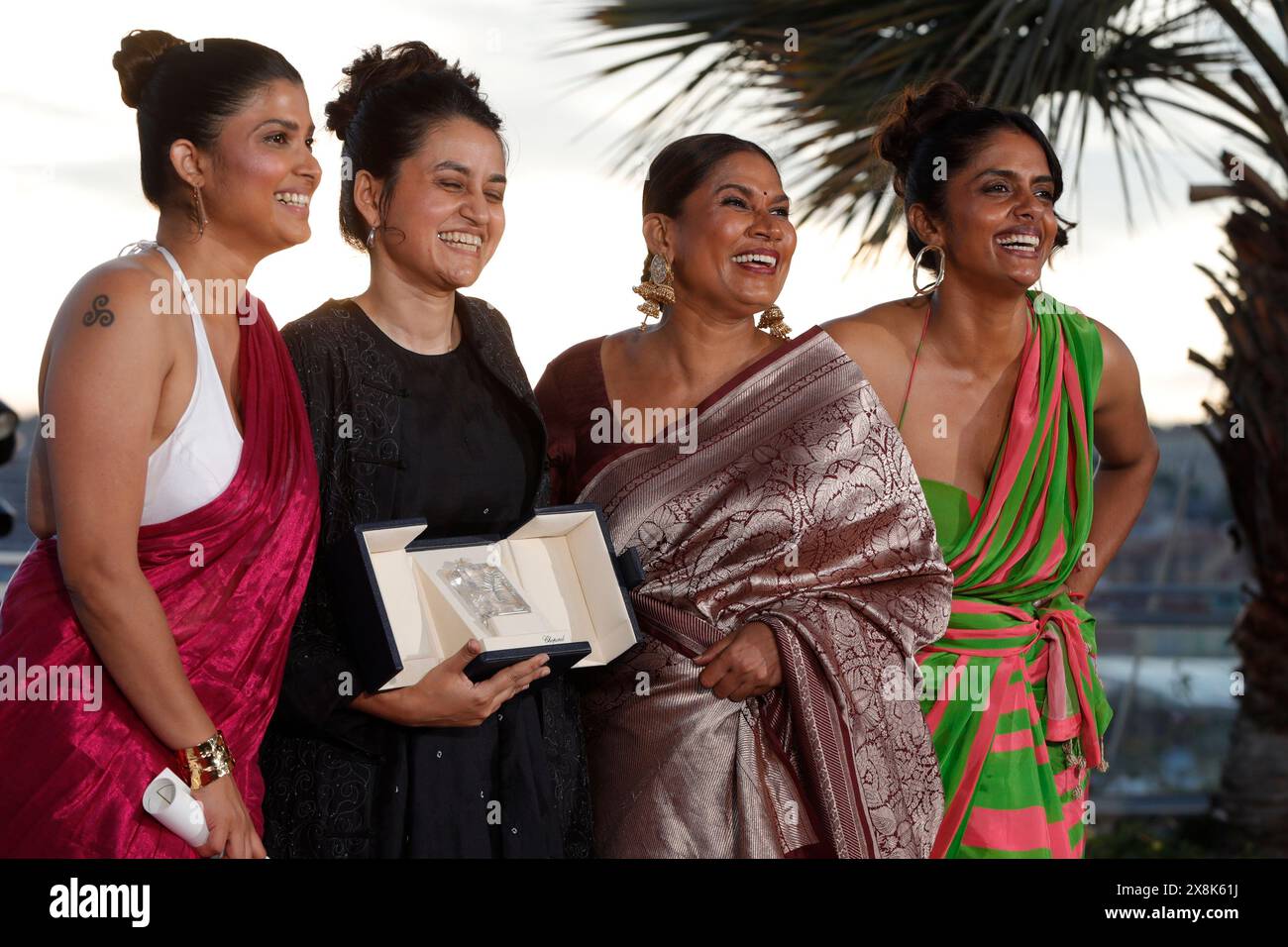 CANNES, FRANCE - MAY 25: Divya Prabha, Payal Kapadia, Chhaya Kadam and ...