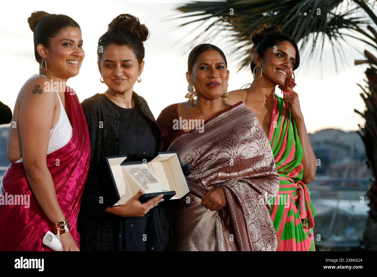 CANNES, FRANCE - MAY 25: Divya Prabha, Payal Kapadia, Chhaya Kadam and ...