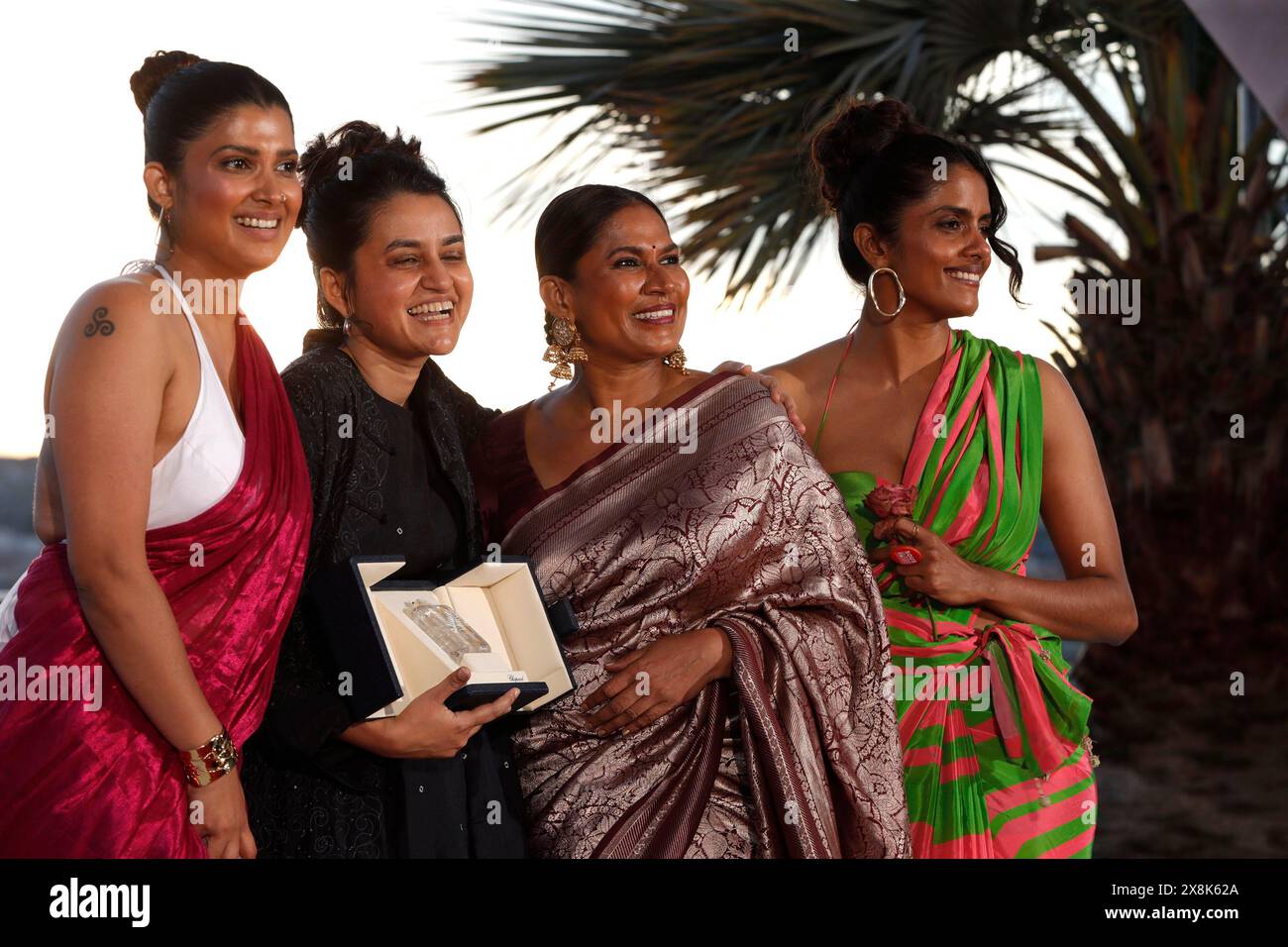 CANNES, FRANCE - MAY 25: Divya Prabha, Payal Kapadia, Chhaya Kadam and ...