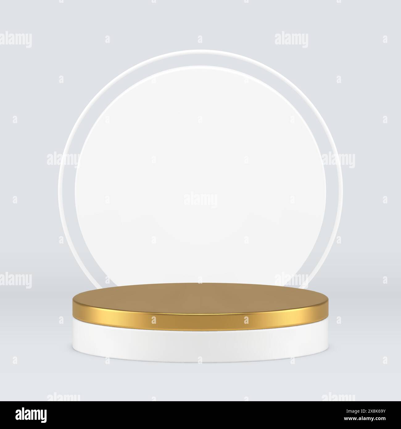 3d podium pedestal luxury cylinder stand with white circle wall ...