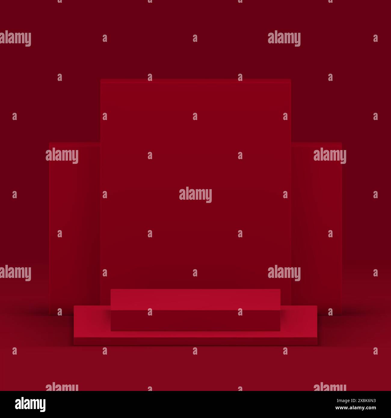 Red 3d stage squared hi-res stock photography and images - Alamy