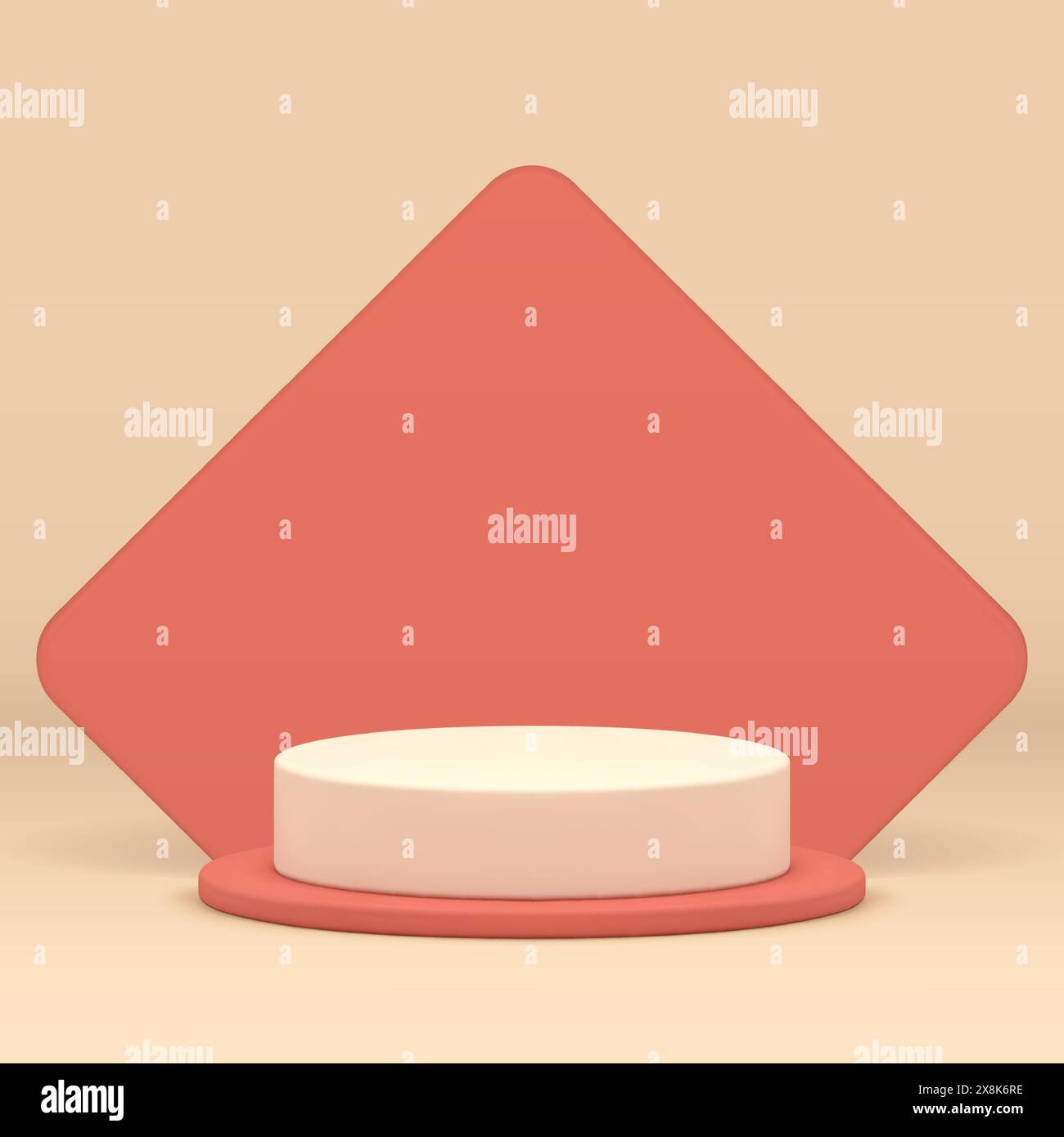 3d podium neutral pedestal display with geometric wall background ...