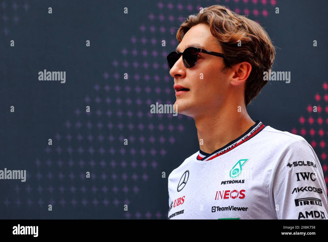 Monaco, Monte Carlo. 26th May, 2024. George Russell (GBR) Mercedes AMG ...
