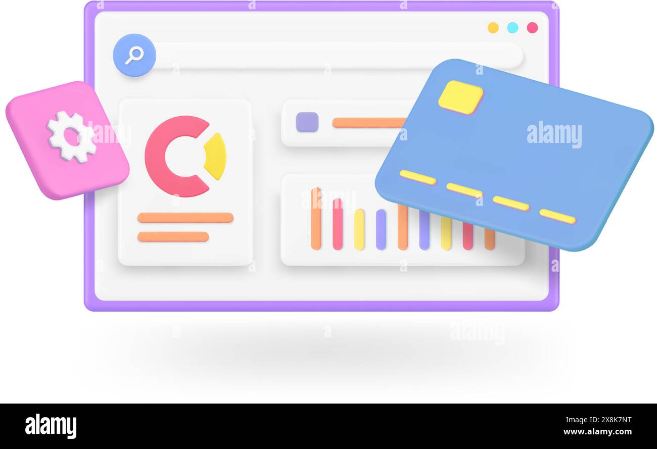 Online banking expenses and earnings budget financial analyzing diagram ...