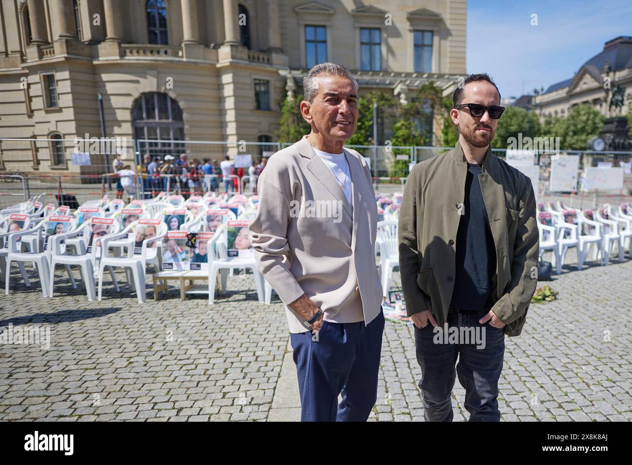 Berlin, Germany. 26th May, 2024. Pianist Igor Levit (l) and Michel ...
