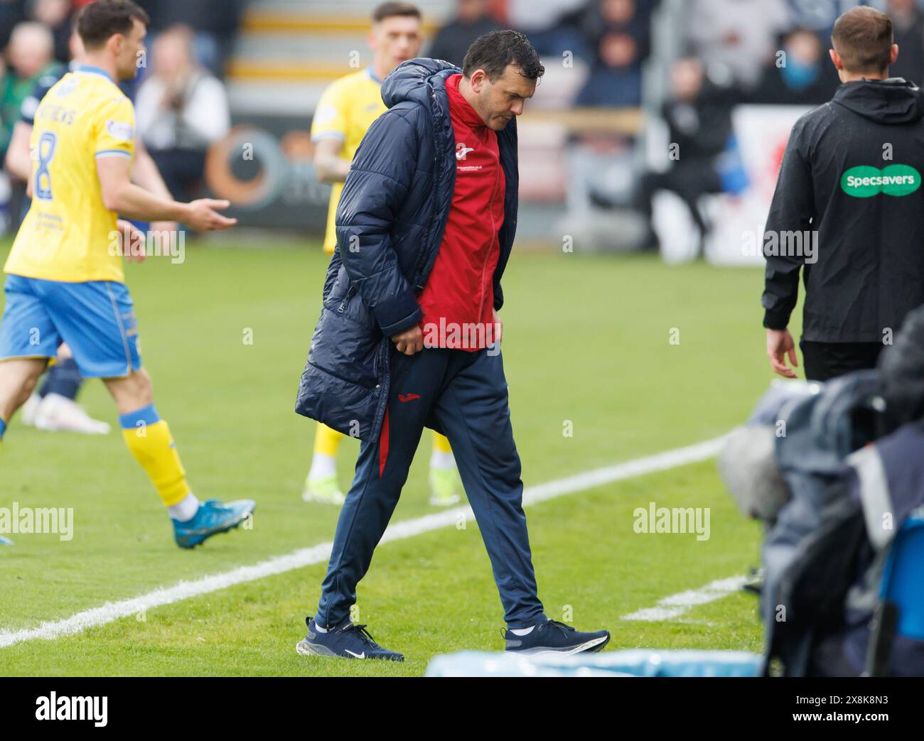 Raith Rovers manager Ian Murray during the Cinch Premiership play off ...