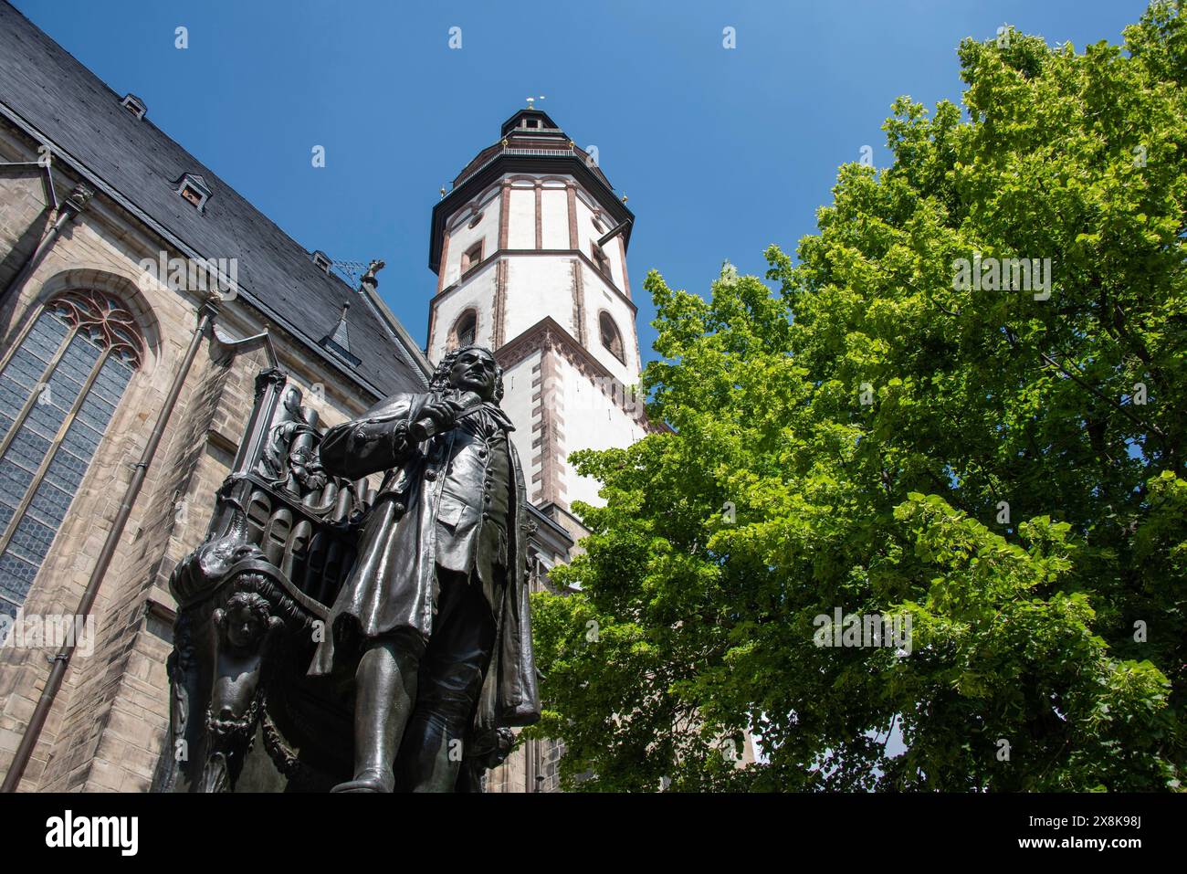 Johann Sebastian Bach, Monument at St Thomas' Church, Leipzig, Saxony ...