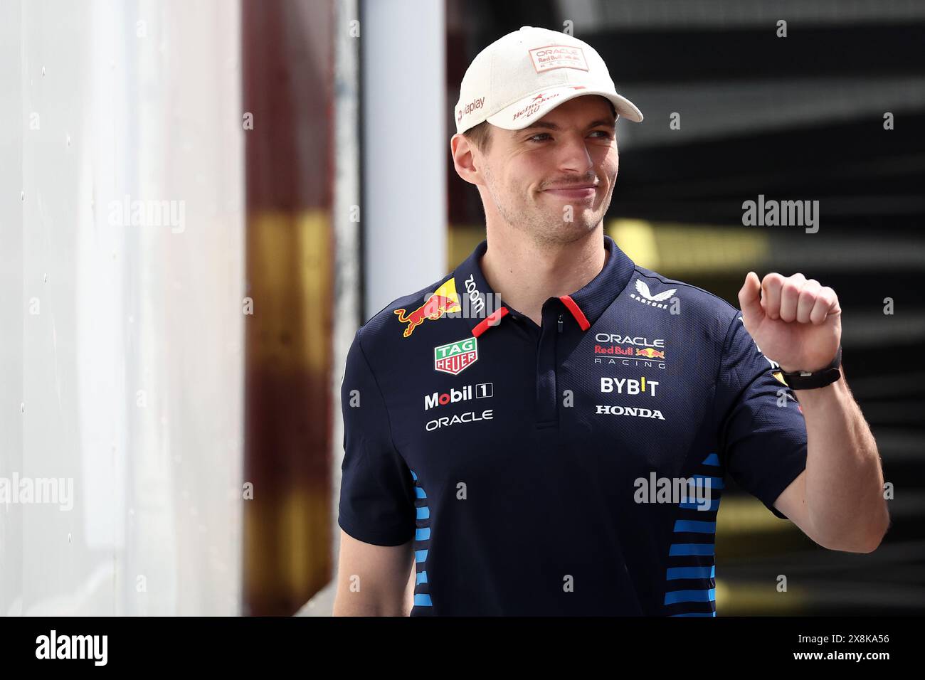 Monaco, Monaco. 26th May, 2024. Max Verstappen of Red Bull Racing looks ...