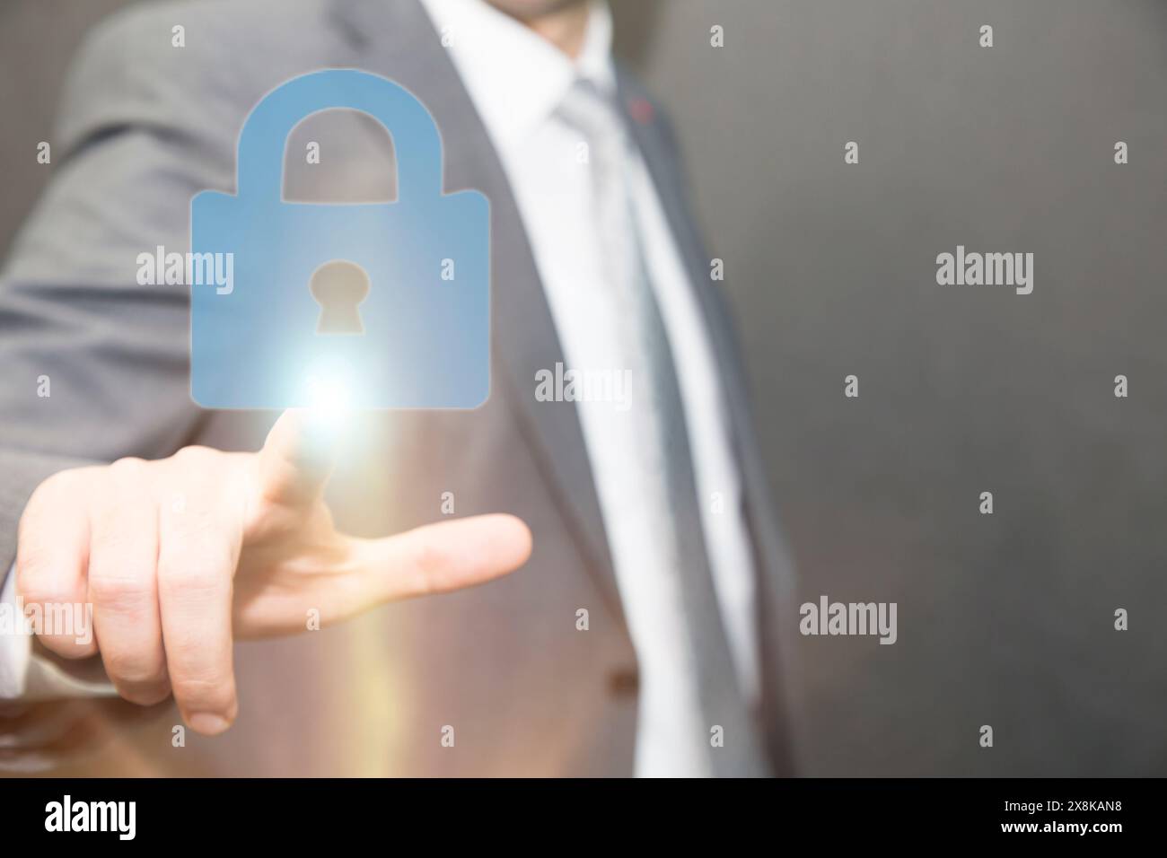 Hand touching screen security scanning protect. Cyber Security and ...