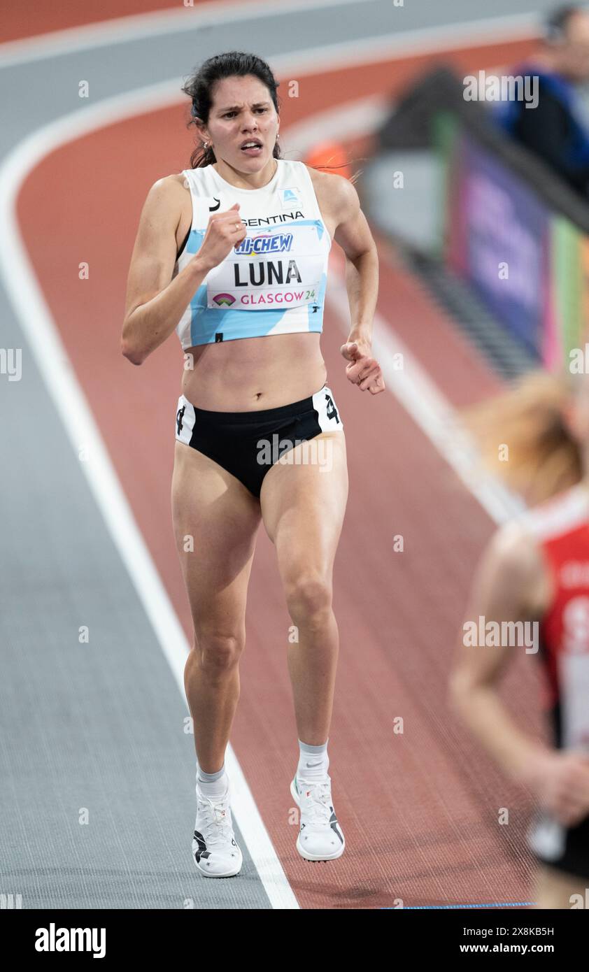 Fedra Aldana Luna of Argentina competing in the women’s 1500m at the World Athletics Indoor ...