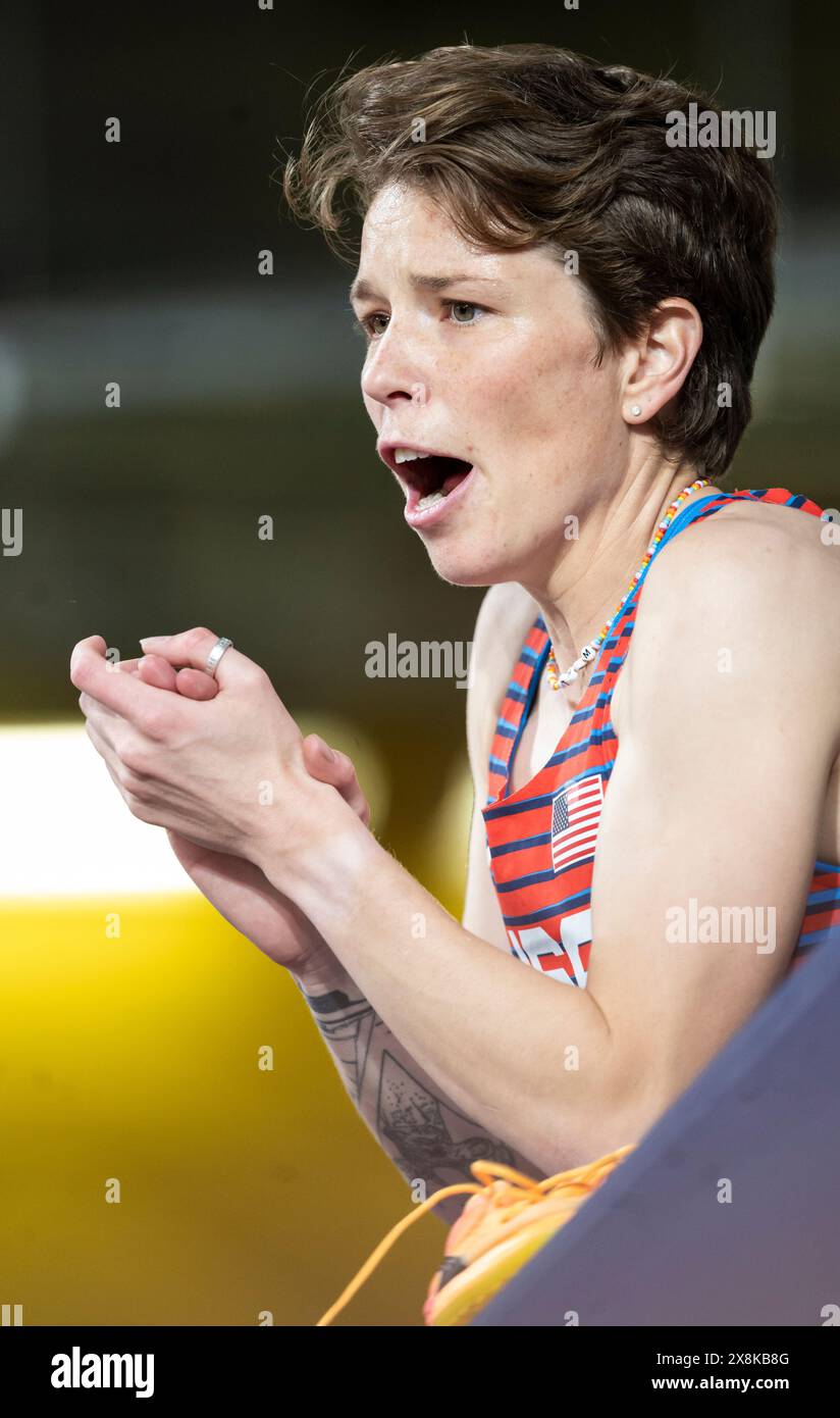 Nikki Hiltz of the USA competing in the women’s 1500m at the World ...