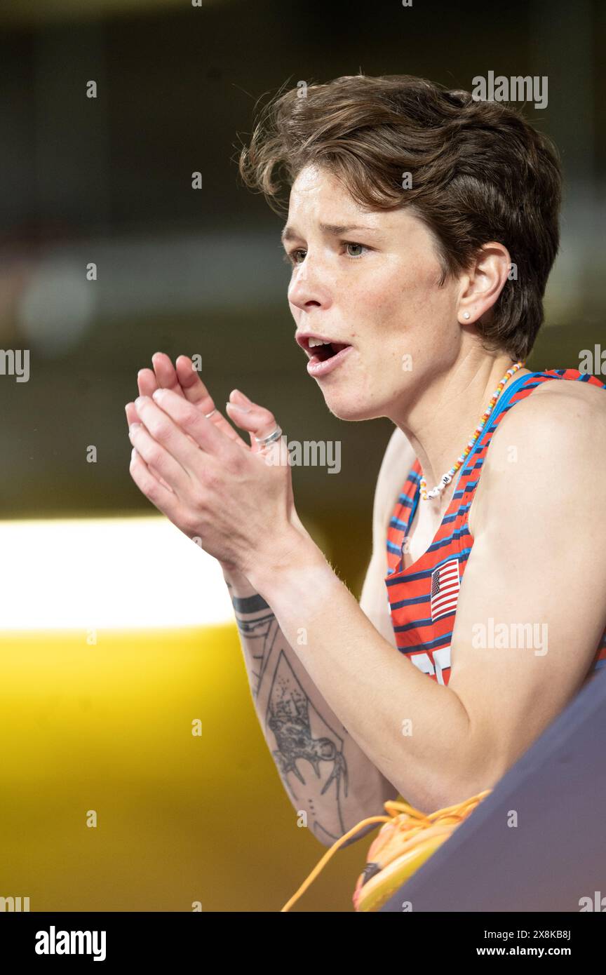 Nikki Hiltz of the USA competing in the women’s 1500m at the World ...