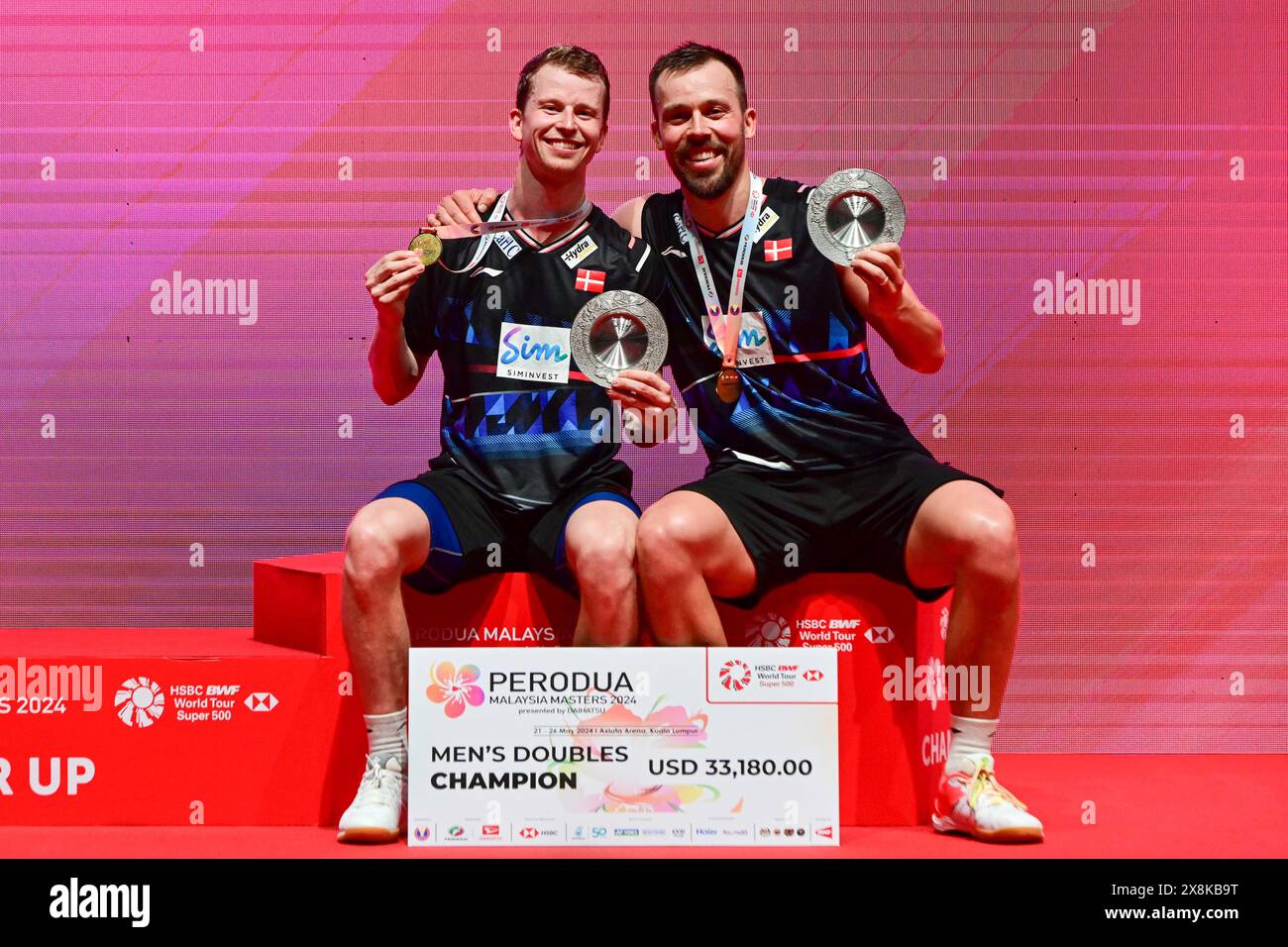 Kuala Lumpur, Malaysia. 26th May, 2024. Kim Astrup (L)/Anders Skaarup ...