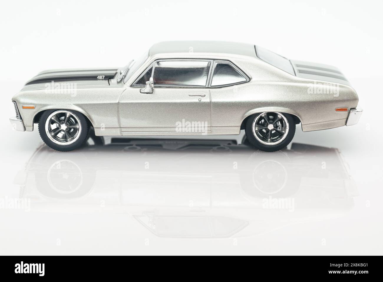 Fast&Furious Chevrolet Nova SS 1:43 model car, side view, white ...