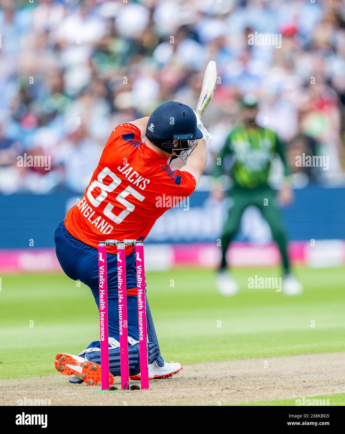 Will Jacks batting for England in the Second Vitality T20 International ...