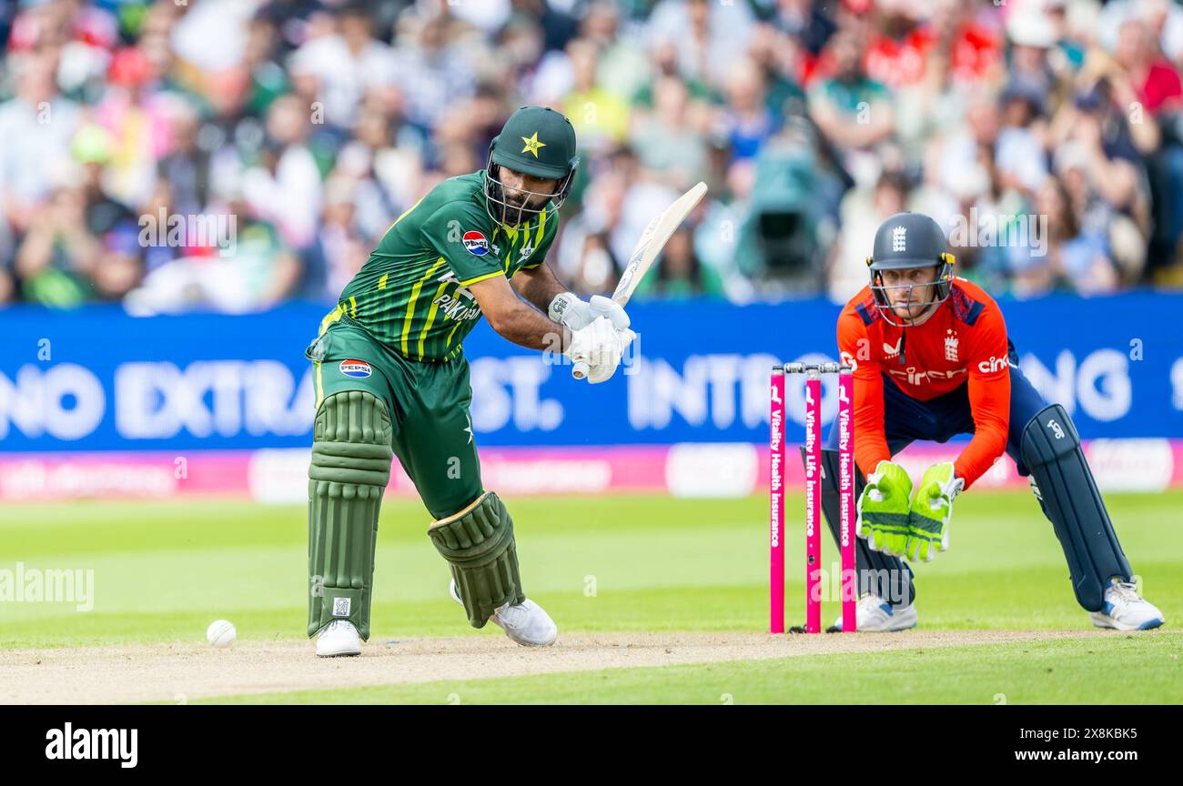 Fakhar Zaman batting for Pakistan in the Second Vitality T20 ...