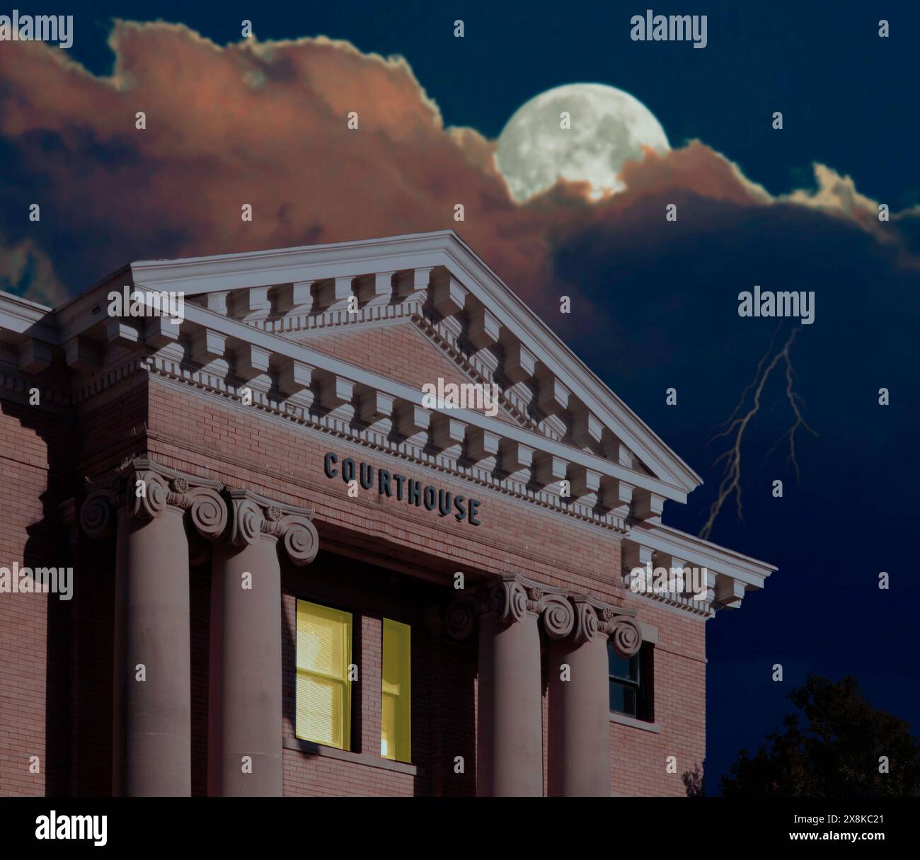 Under cover of the evening the late night lights are burning in the county courthouse as special ...