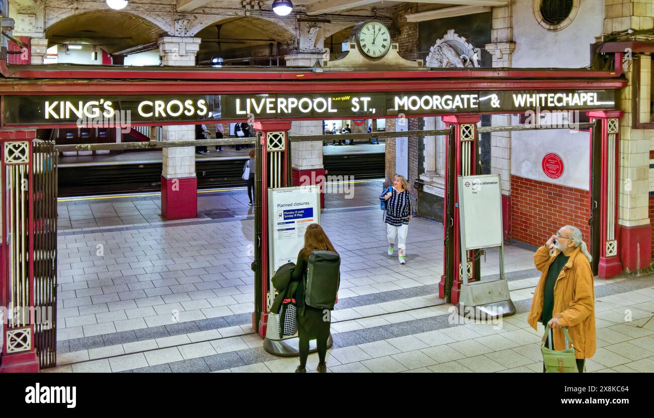 London Underground Tube old Baker Street Station signs over the ...