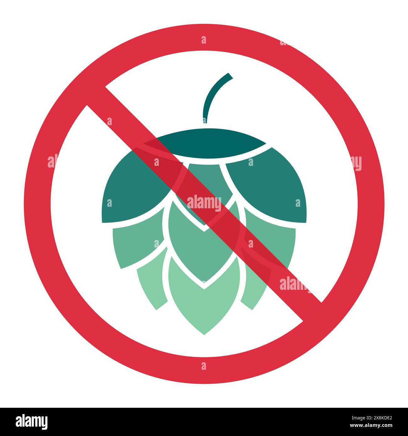 Hop Stop icon beer cone leaf sign,pub herb design, nature seed vector ...