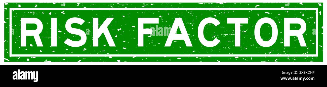 Grunge green risk factor word square rubber seal stamp on white background Stock Vector Image ...