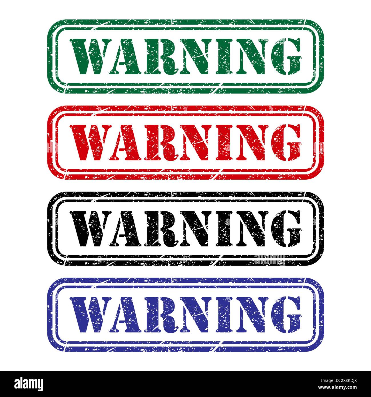 Set of Warning stamp symbol, label sticker sign button, text banner ...