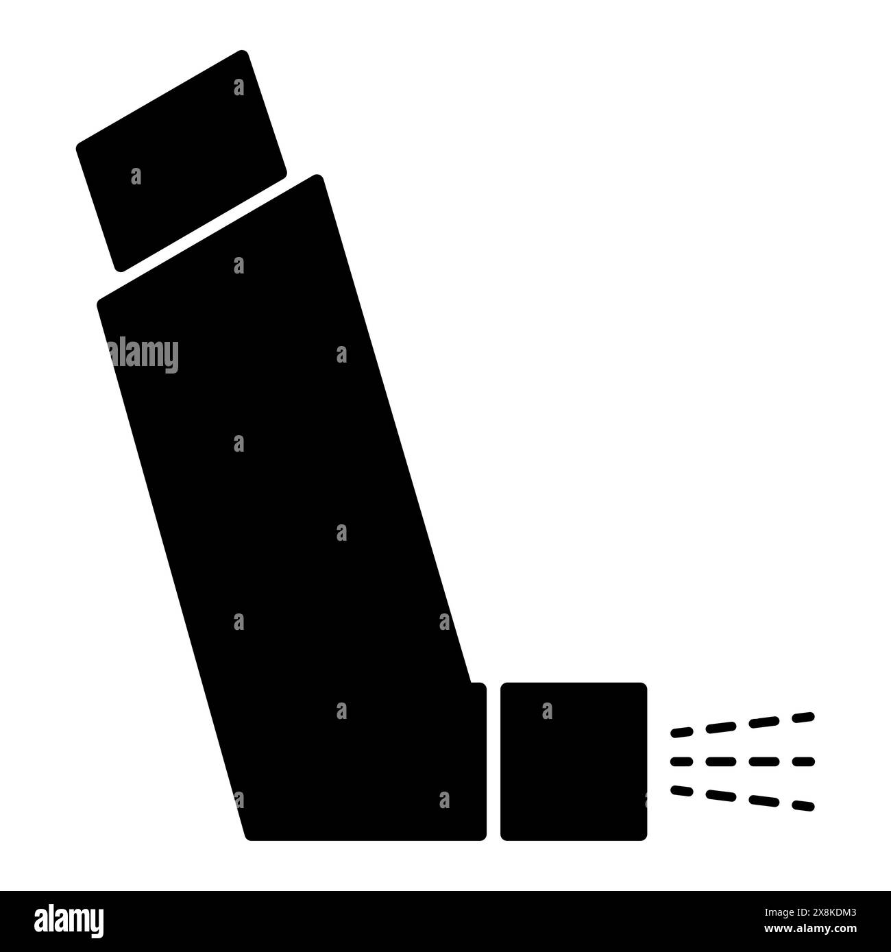 Asthma inhaler design icon, medicine health care sign, graphic vector ...