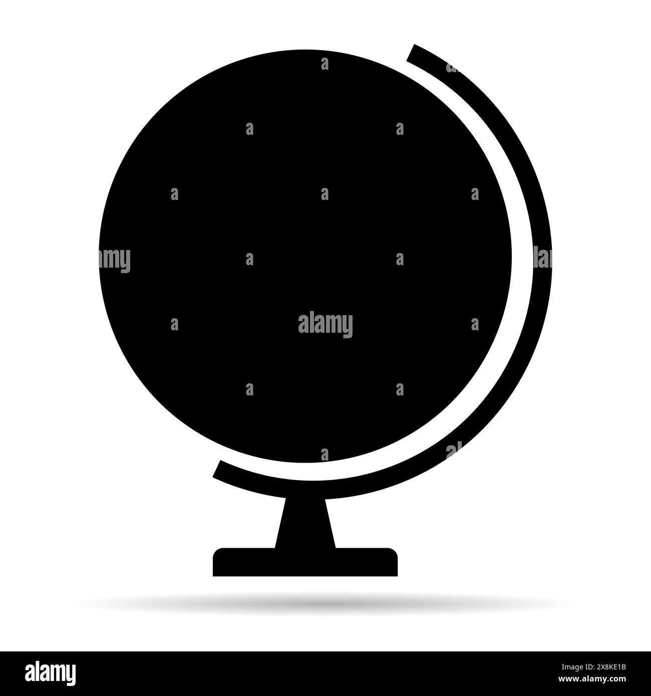 Globus map shadow icon, Earth sign globe symbol, website design concept ...