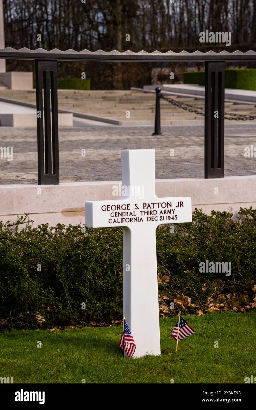 George patton grave luxembourg american hi-res stock photography and ...