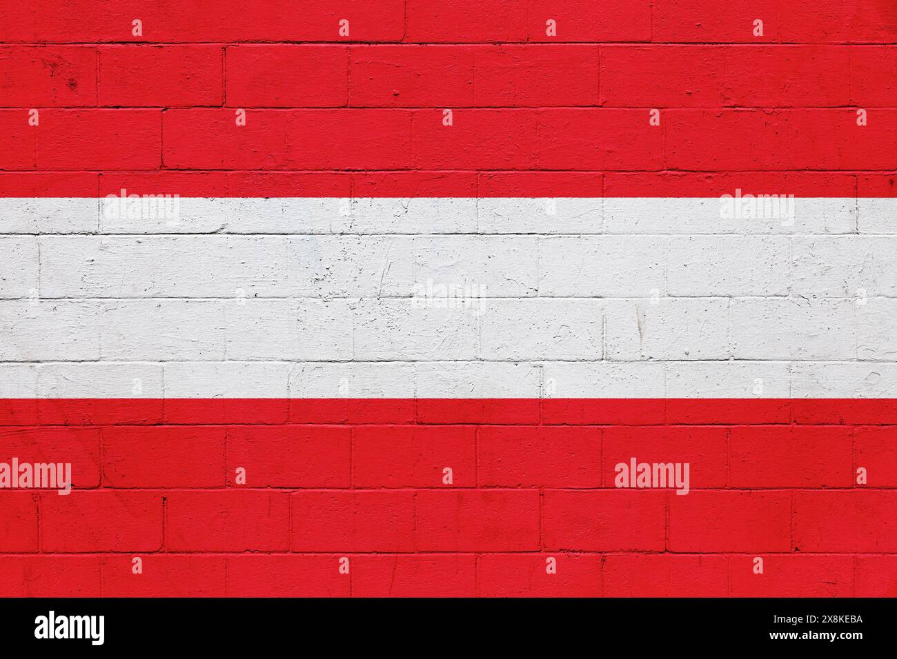 Flag of Austria painted on a cinder block wall Stock Photo - Alamy