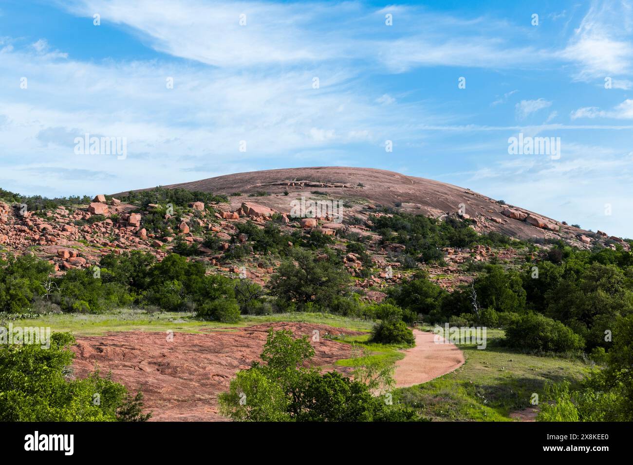 Pink granite dome at Enchanted rock state park in Texas Stock Photo - Alamy