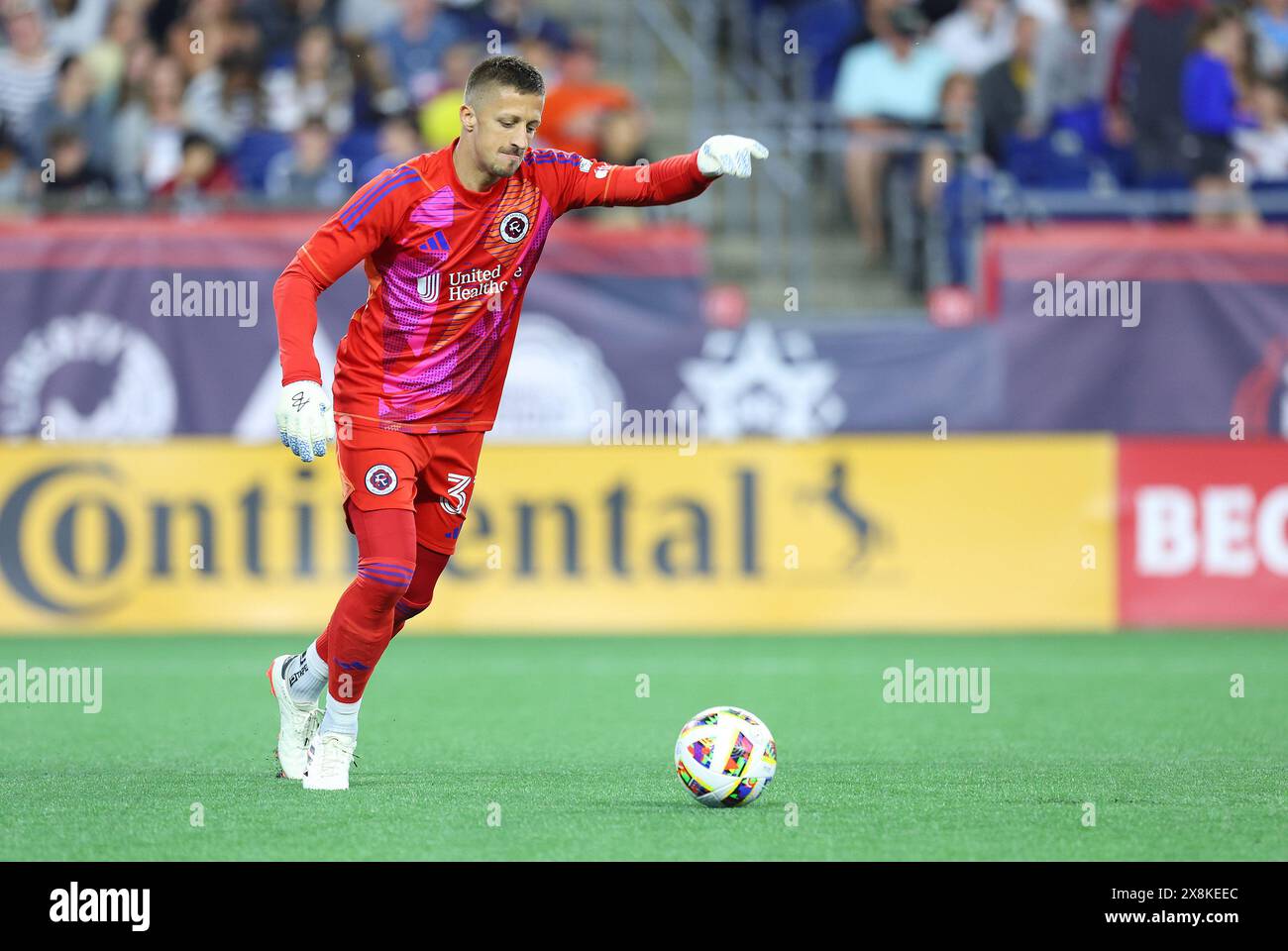 May 25, 2024; Foxborough, MA, USA; New England Revolution goalkeeper ...