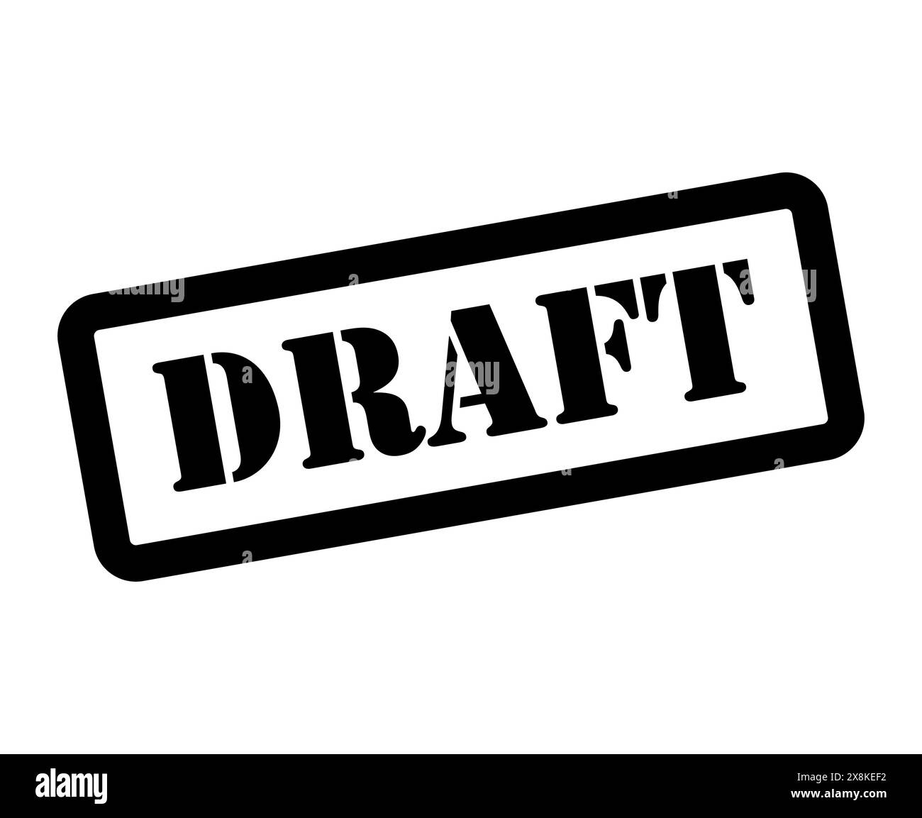 Draft stamp symbol, label sticker sign button, text banner vector ...