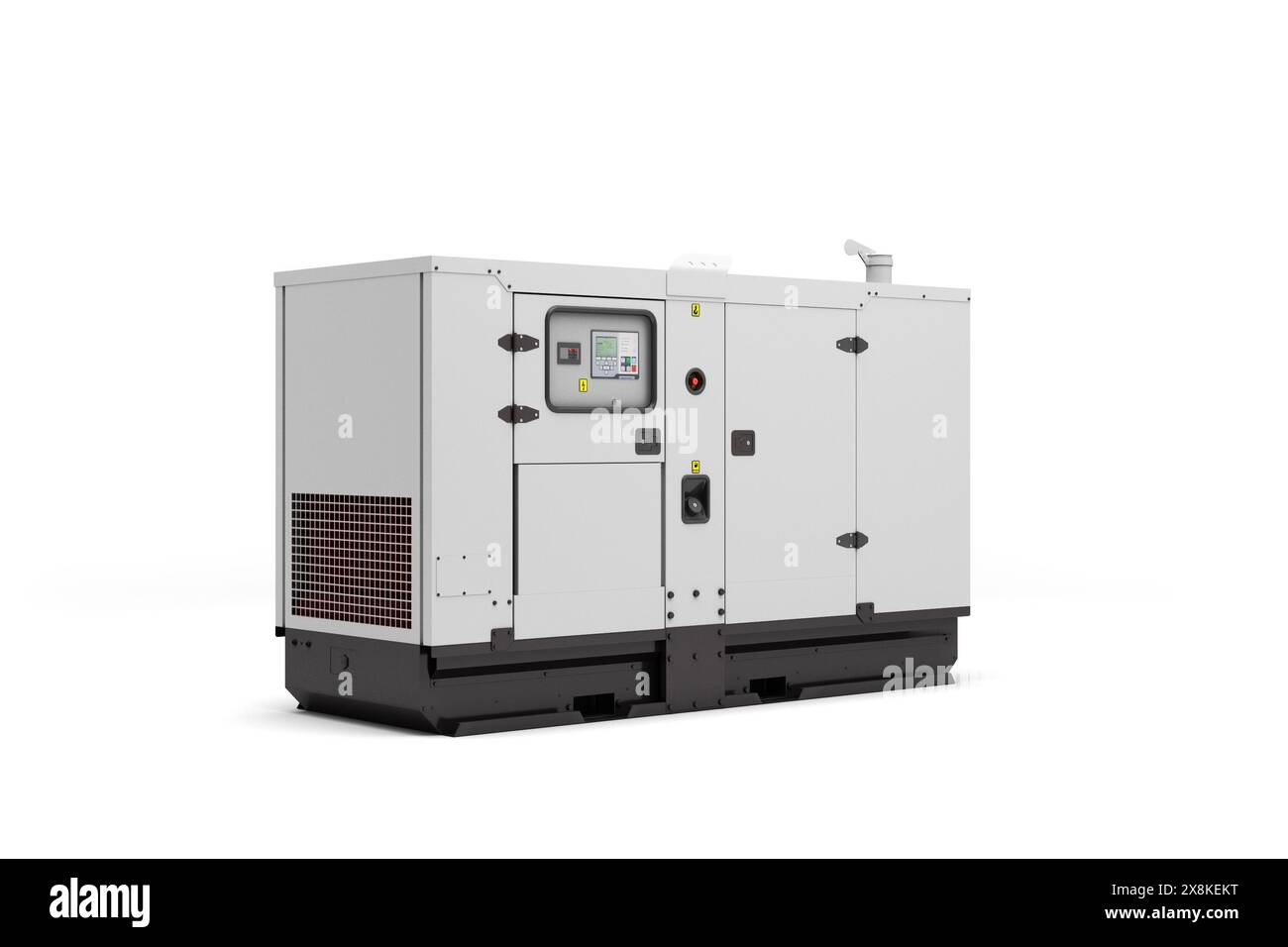Mobile diesel generator for emergency electric power right view 3d ...