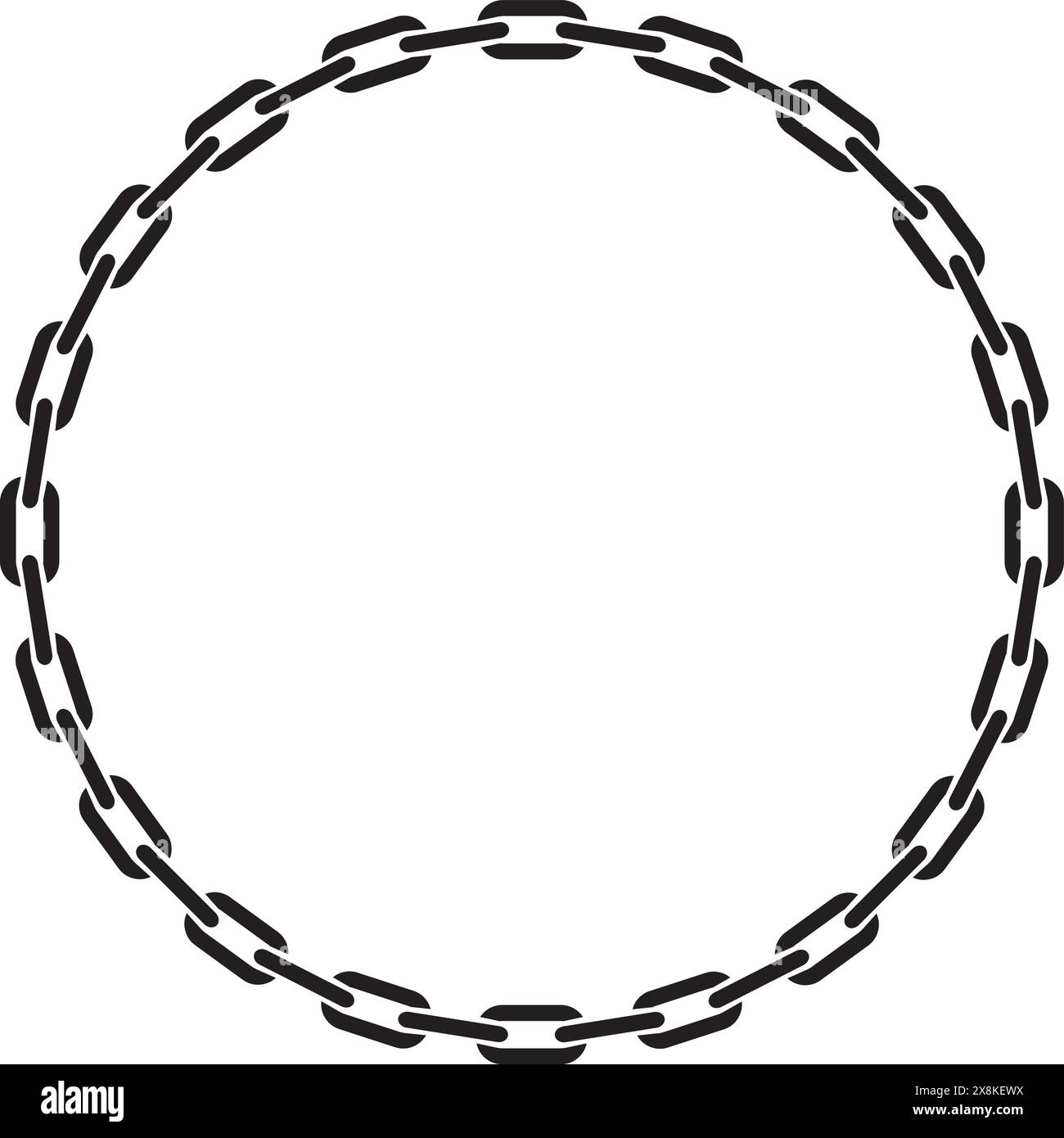 Round Chain Industrial Border Frame. Ideal for vintage label or logo ...