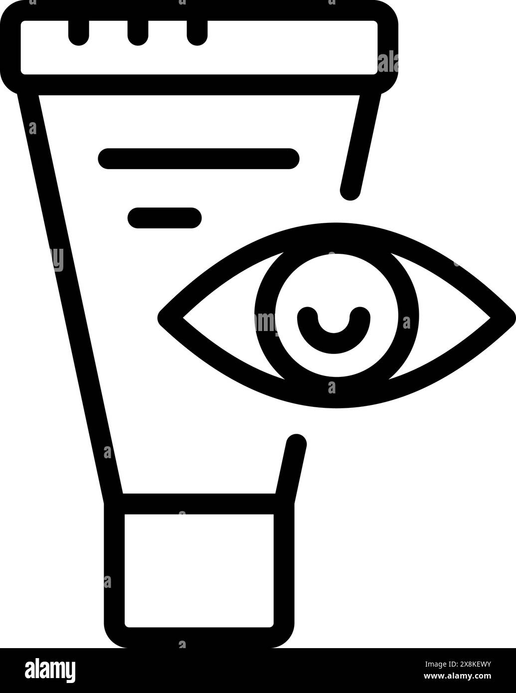 Eye Cream line icon. Simple element from skin care collection. Creative ... Eye Cream line icon. Simple element from skin care collection. Creative ...