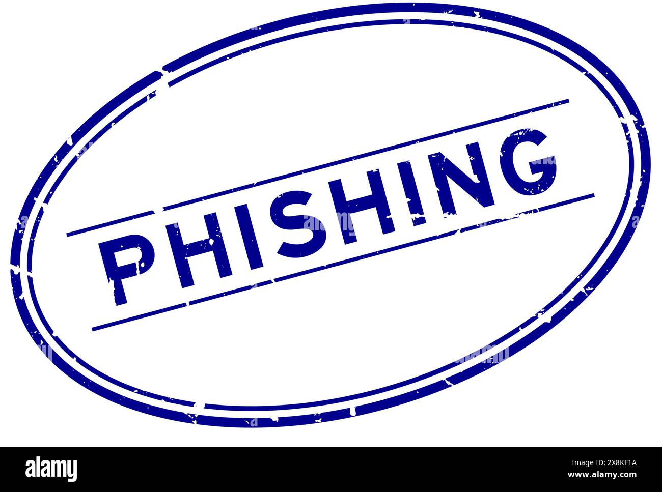Grunge blue phishing word oval rubber seal stamp on white background ...