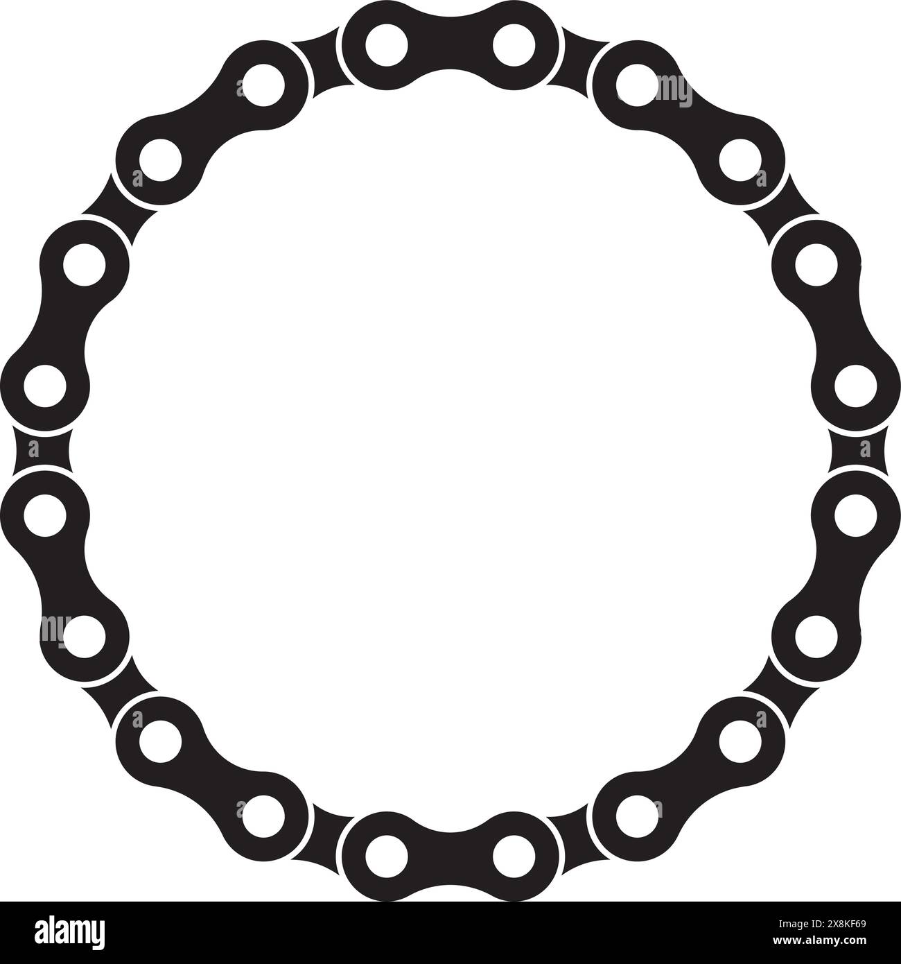 Bicycle Chain Border Frame. Ideal for vintage label or logo designs ...