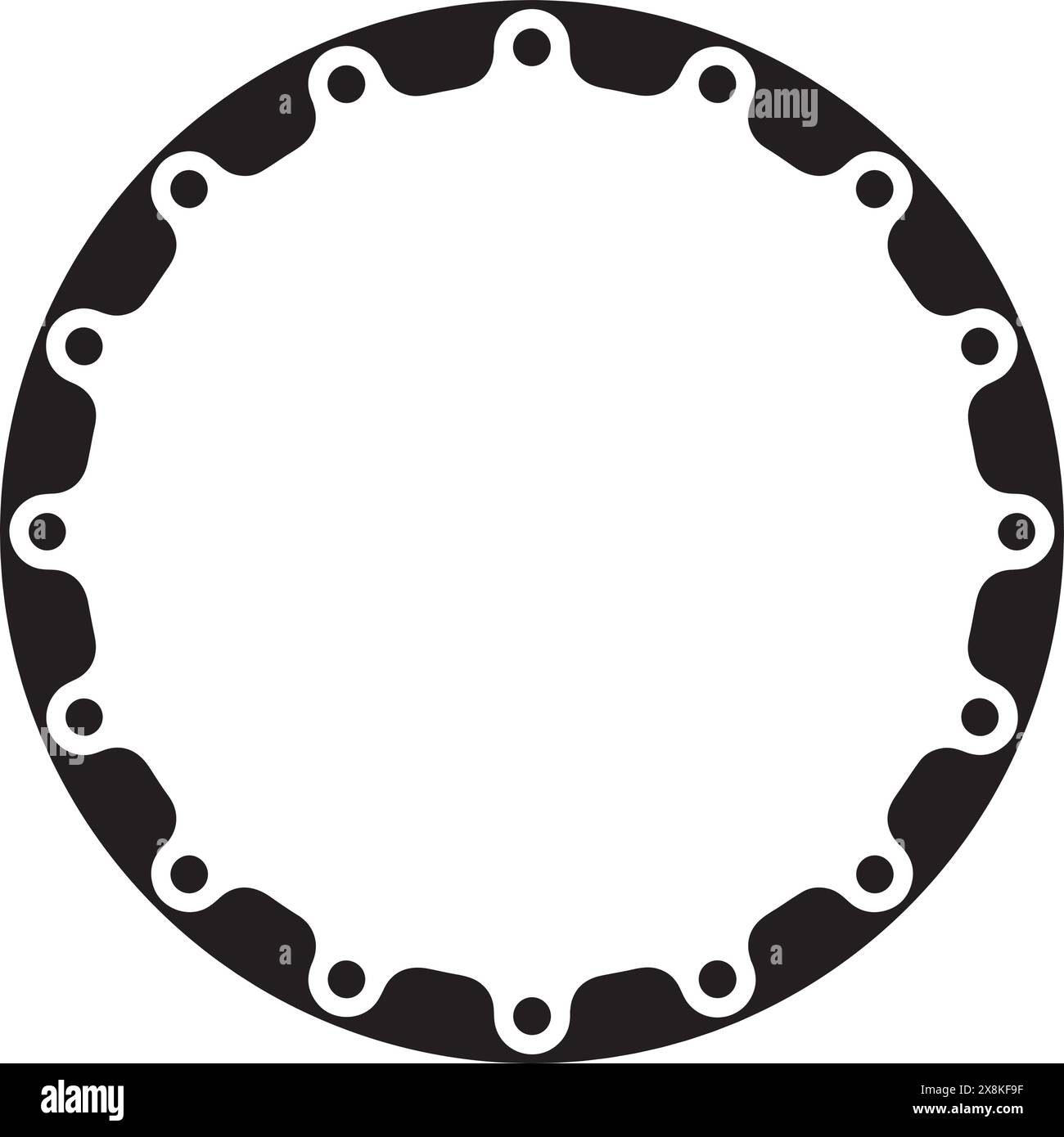 Round Gasket Industrial Border Frame. Ideal for vintage label or logo ...