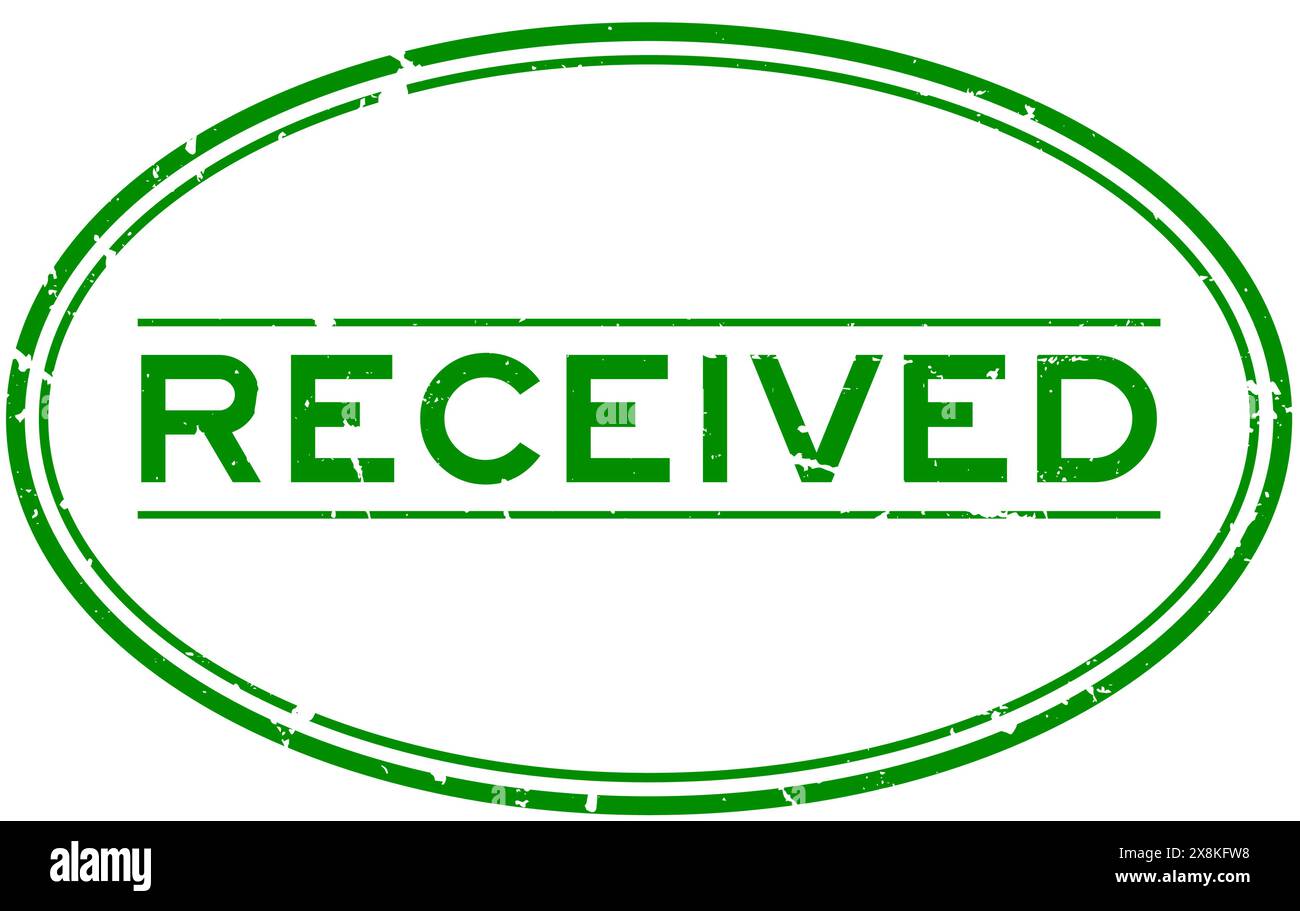 Grunge green received word oval rubber seal stamp on white background Stock Vector Image & Art ...